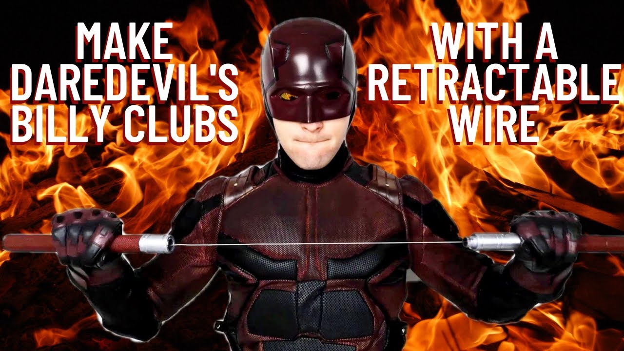 How To Make Daredevil's Billy Clubs With A Retractable Wire Mechanism ...
