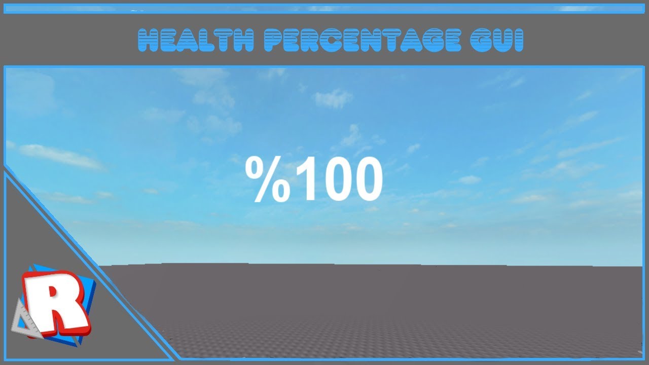 ROBLOX: How to make a Health Percentage GUI - YouTube