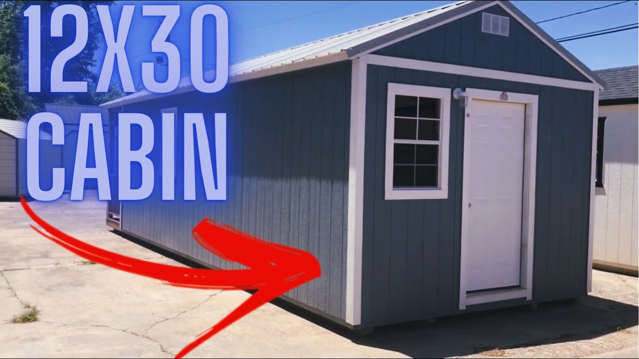 12x30 Cabin Trell Portable Buildings (Derksen) - YouTube