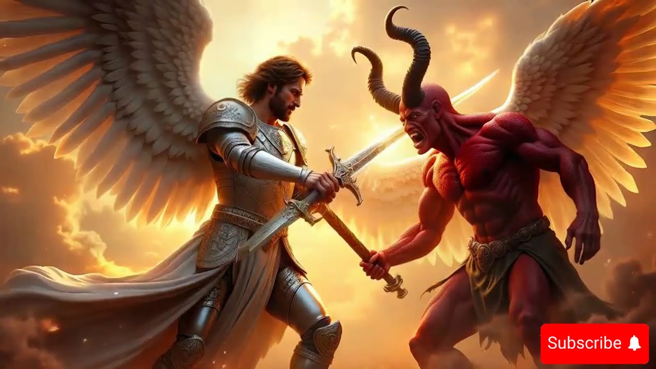 The Epic Battle in Heaven Michael vs The Dragon Rev 12:7-17 KJV #bible ...