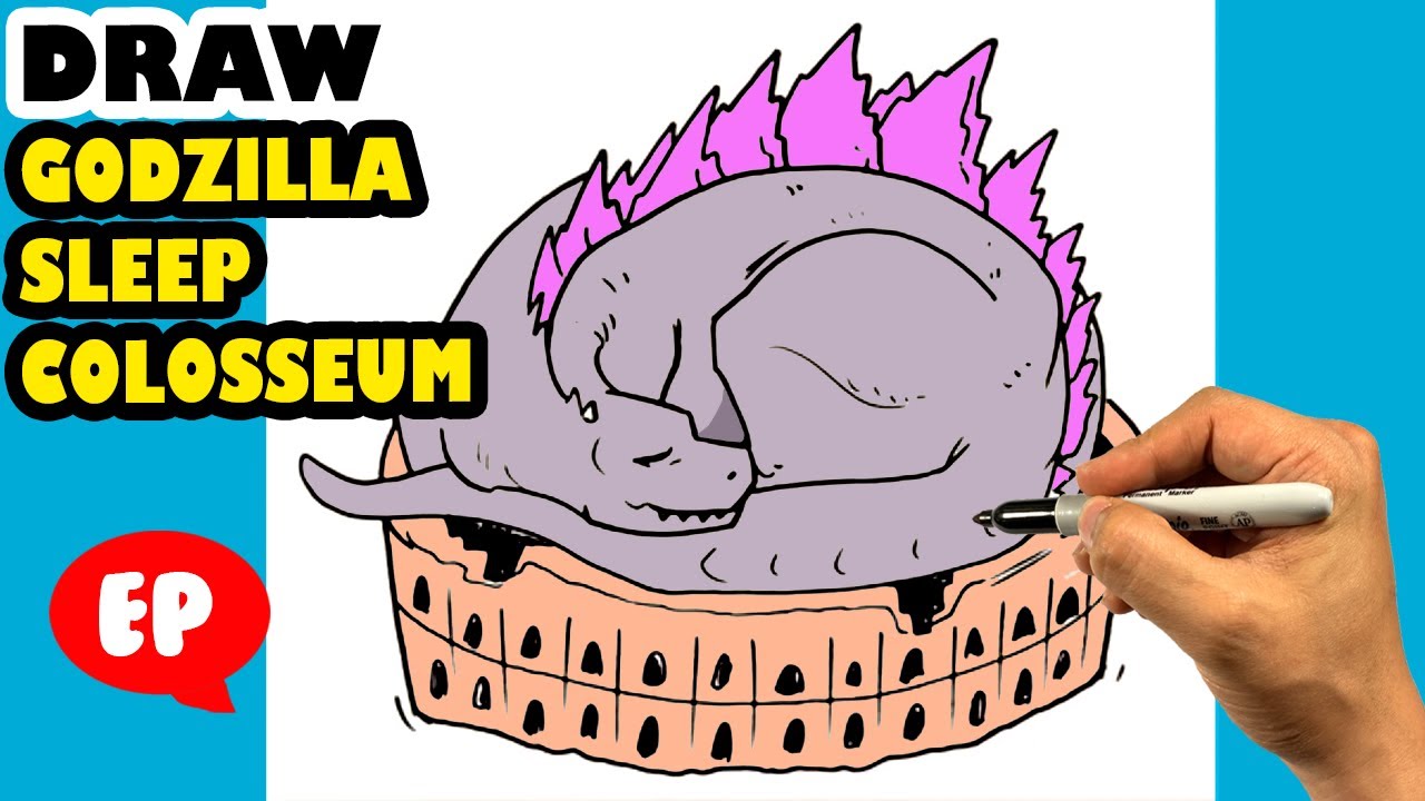 How to Draw GODZILLA Sleeping in Colosseum | Godzilla x Kong - YouTube