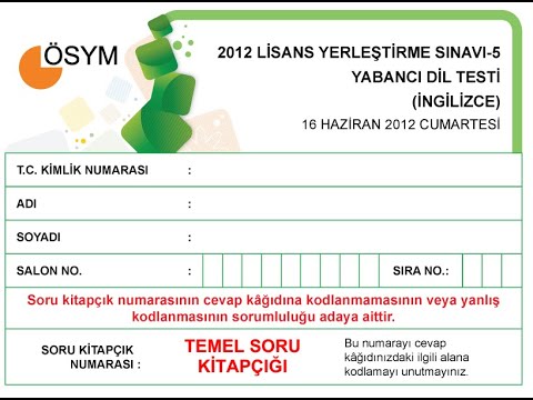 2012 YKS-DİL (YDT) Çıkmış Soru Çözümü | Paragraf 1