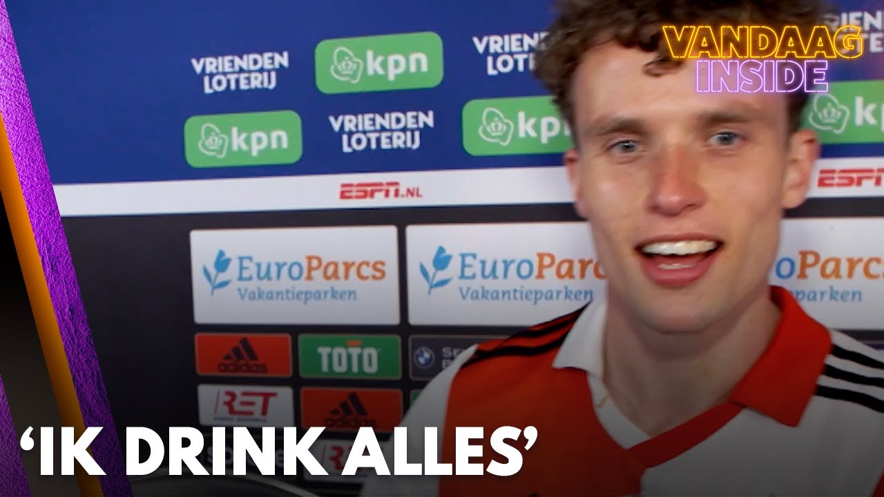 Aangeschoten Wieffer toont kampioensschaal: 'Ik drink alles' | VANDAAG ...