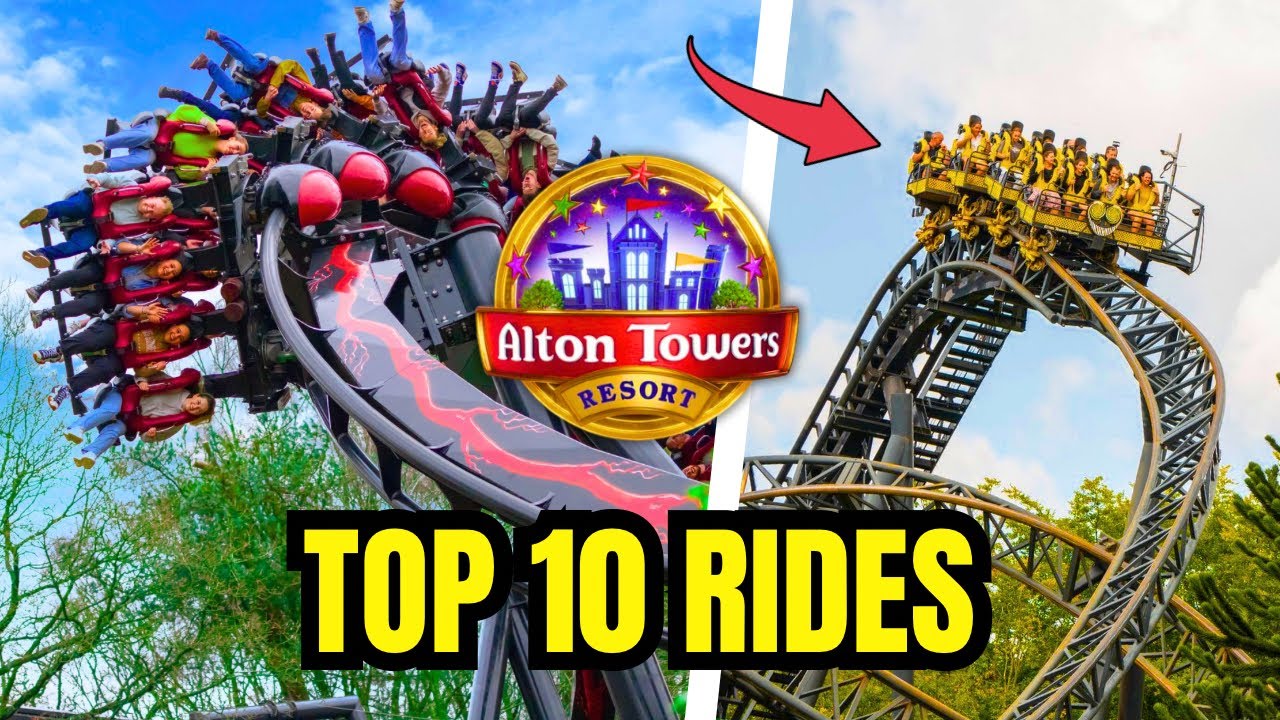 TOP 10 Rides at ALTON TOWERS - YouTube