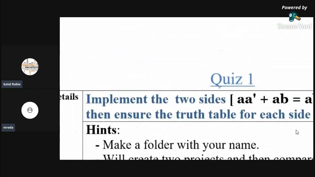 7 Computer Architecture Review 2 Using HDL - YouTube