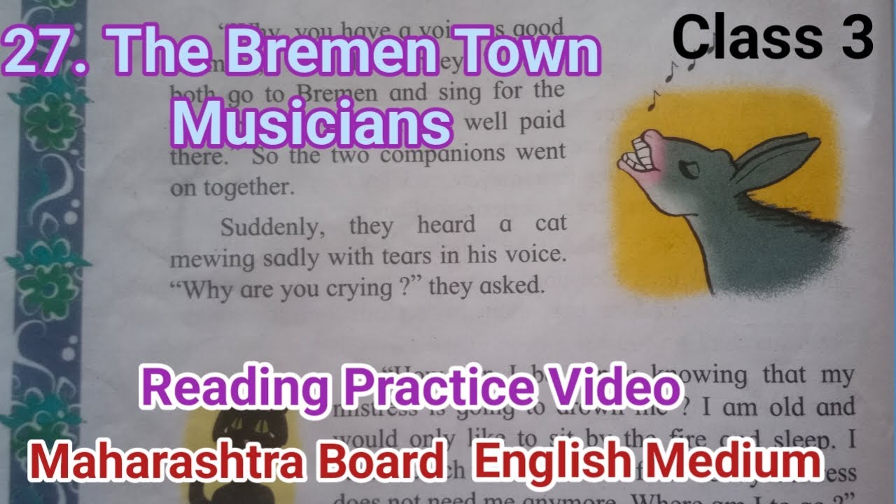 27. The Bremen Town Musicians | Class 3 | English Medium | Maharashtra ...