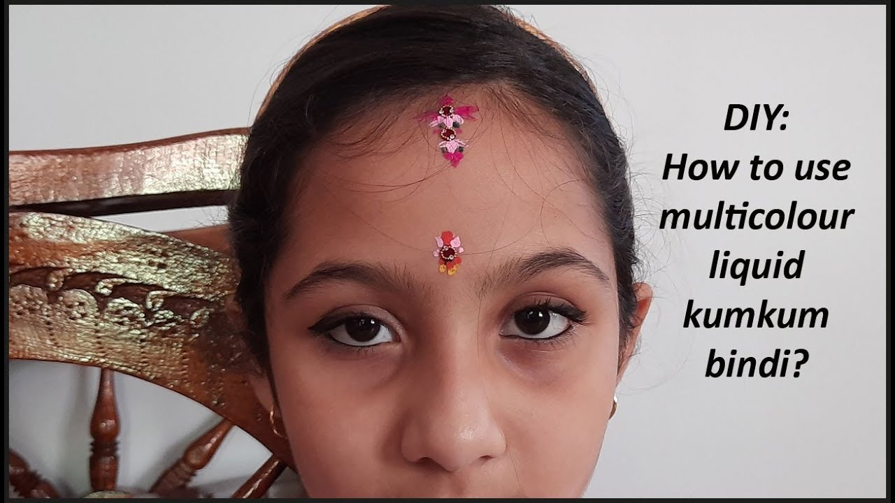 How to use multicolour liquid kumkum bindi? : DIY - YouTube