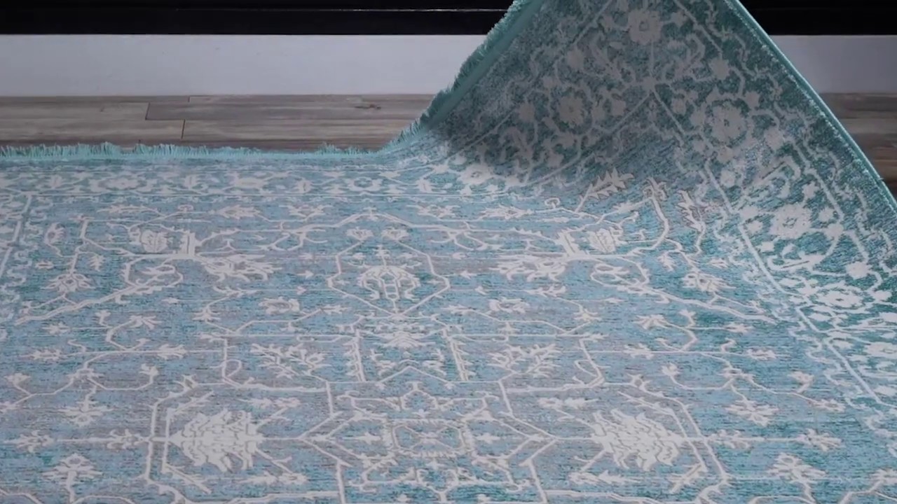 Light Blue Modern Classical Rug - YouTube