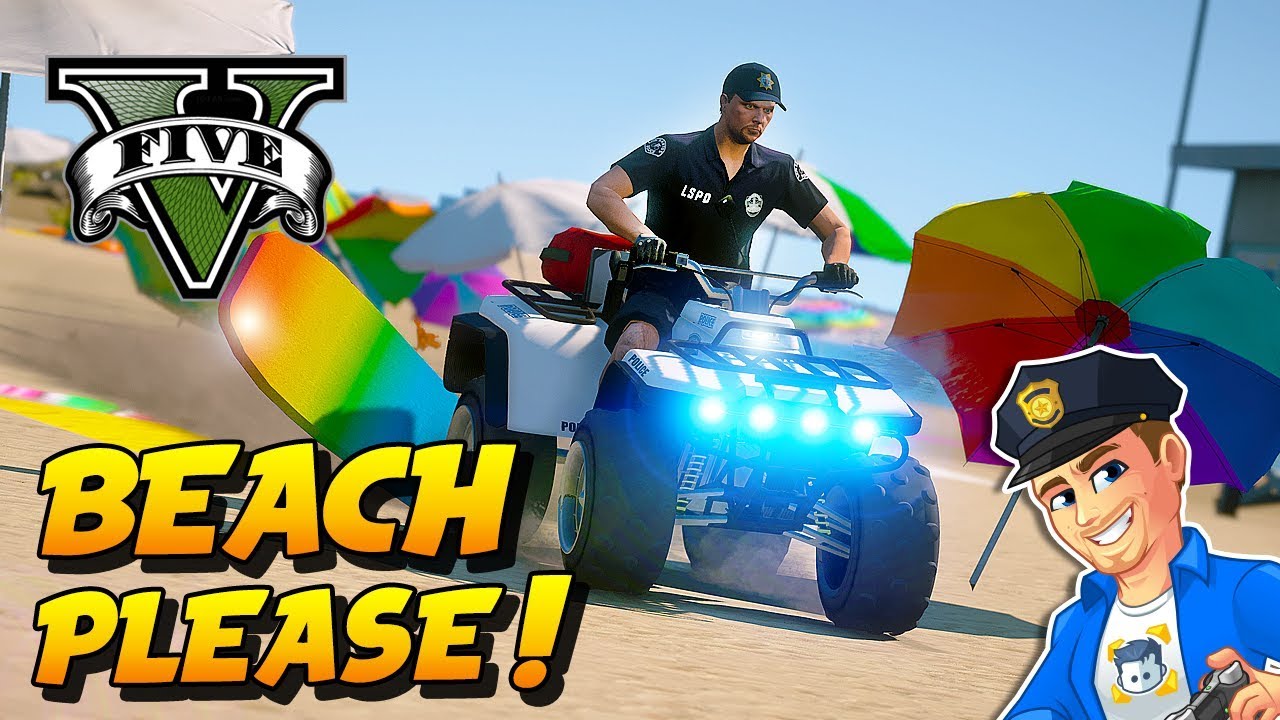 Beach Patrol! GTA 5 LSPDFR POLICE MOD | GTA V Realistic Police Patrol ...