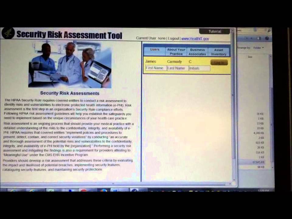 HIPAA Security Risk Assessment Tool - YouTube