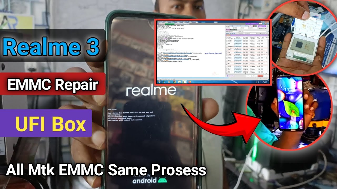 Realme 3 eMMC Repair Guide MTK eMMC Repair with UFI Box - YouTube