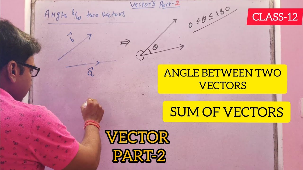 VECTOR PART - 2 ANGLE BETWEEN TWO VECTOR SUM OF TWO VECTORS CLASS-12 ...