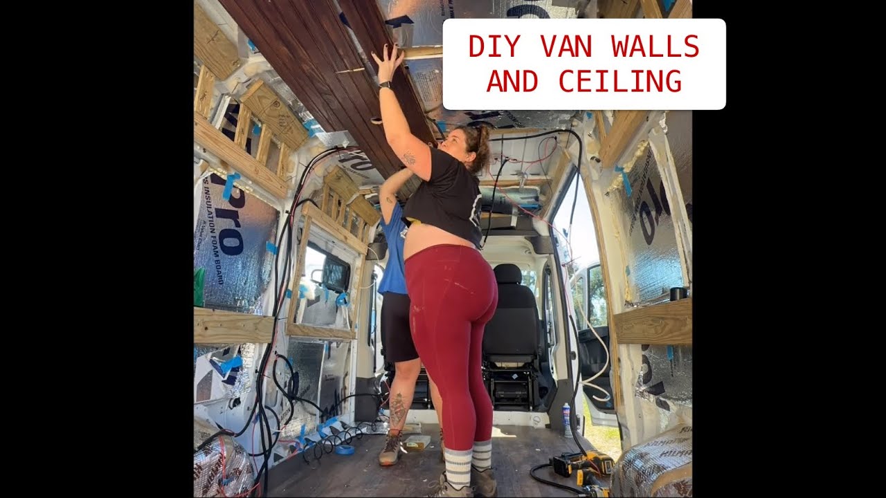 DIY VAN Walls and Ceiling | Beginners w/ no experience | Ram Promaster ...