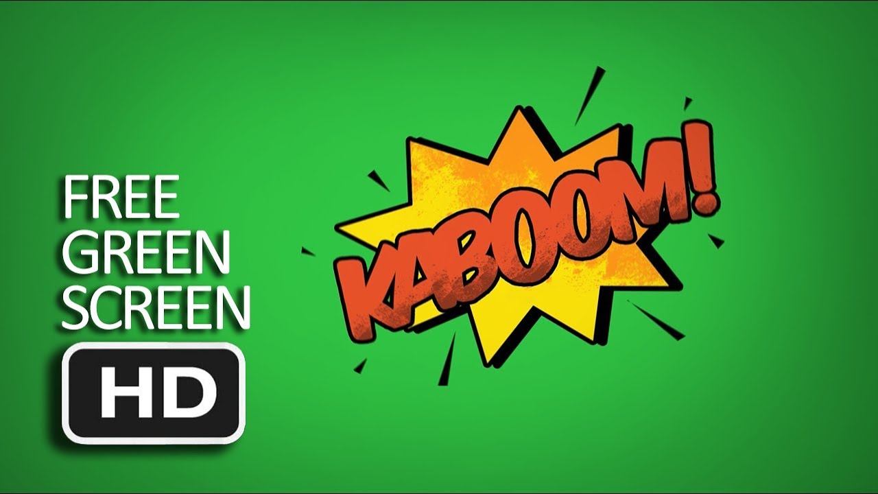 Free Green Screen - Kaboom Comic Text Effect Animated - YouTube