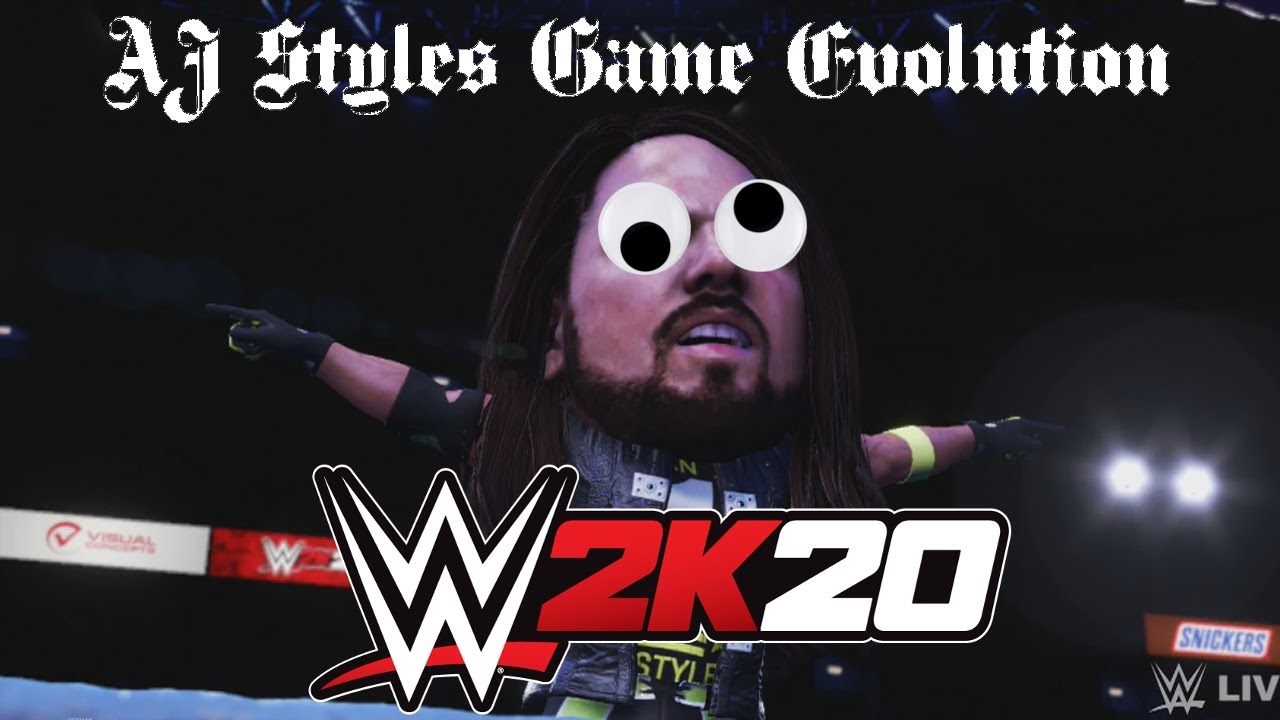AJ Styles Video Game Evolution WWE 2K20 - YouTube