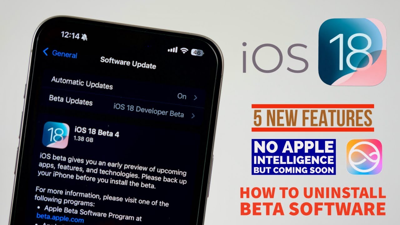 iOS 18 B4 Officially Released | 5 New Features | How to uninstall Beta Software in Telugu - YouTube