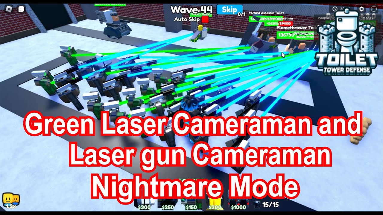 Green Laser Cameraman/Laser Gun Cameraman(Toilet Tower Defense) - YouTube