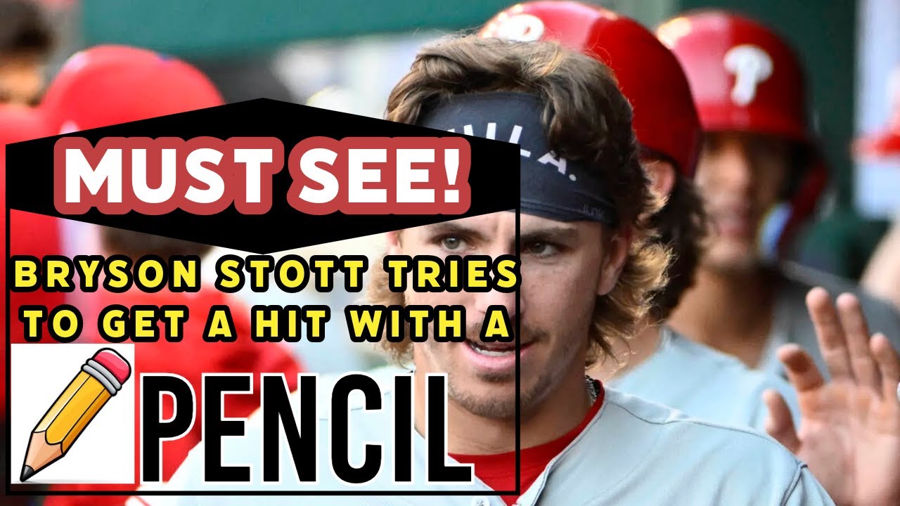 Bryson Stott Uses A Pencil For A Bat??? - YouTube