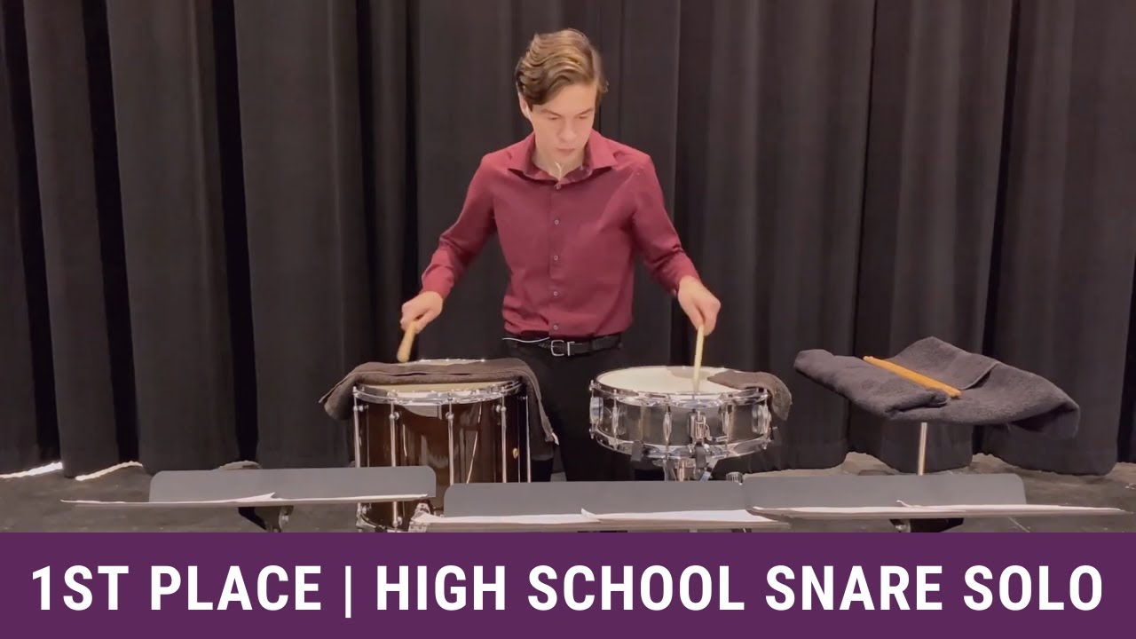 Jonathan Sicard: 1st Place / High School - Snare Drum Solo - YouTube
