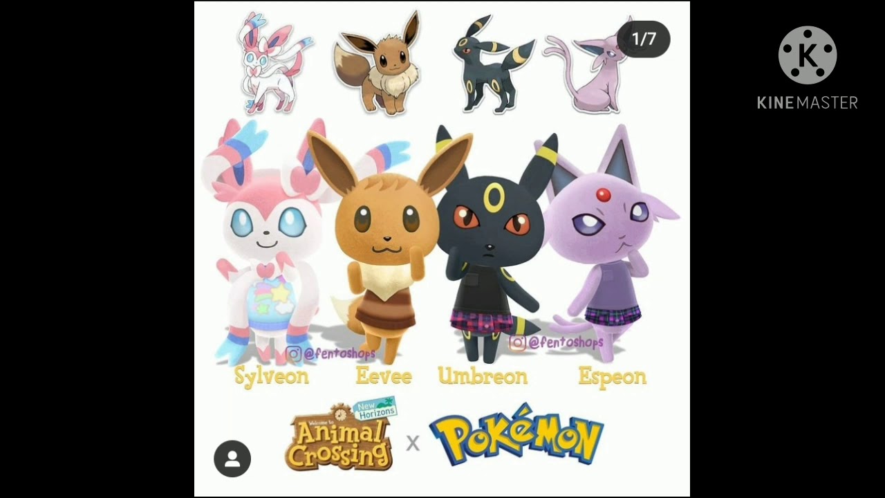 Animal Crossing x Pokemon (Eevee and Eevee forms) - YouTube
