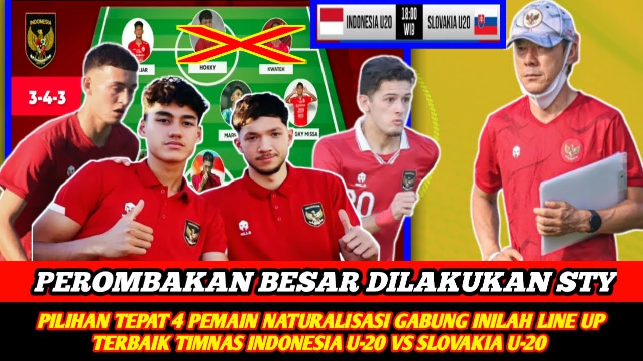 Ngeri Line Up Terbaik Timnas Indonesia U-20 vs Slovakia U-20 4 Pemain ...