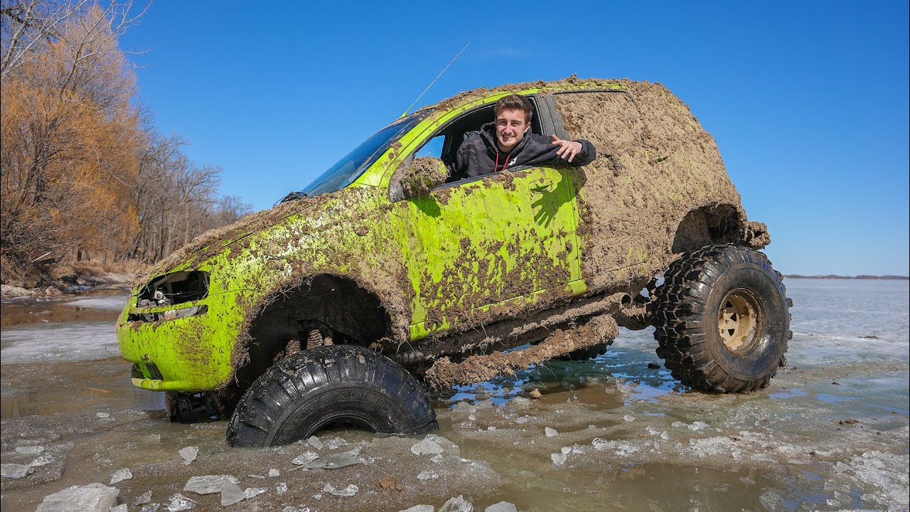 Busting through ice with Tiny - YouTube