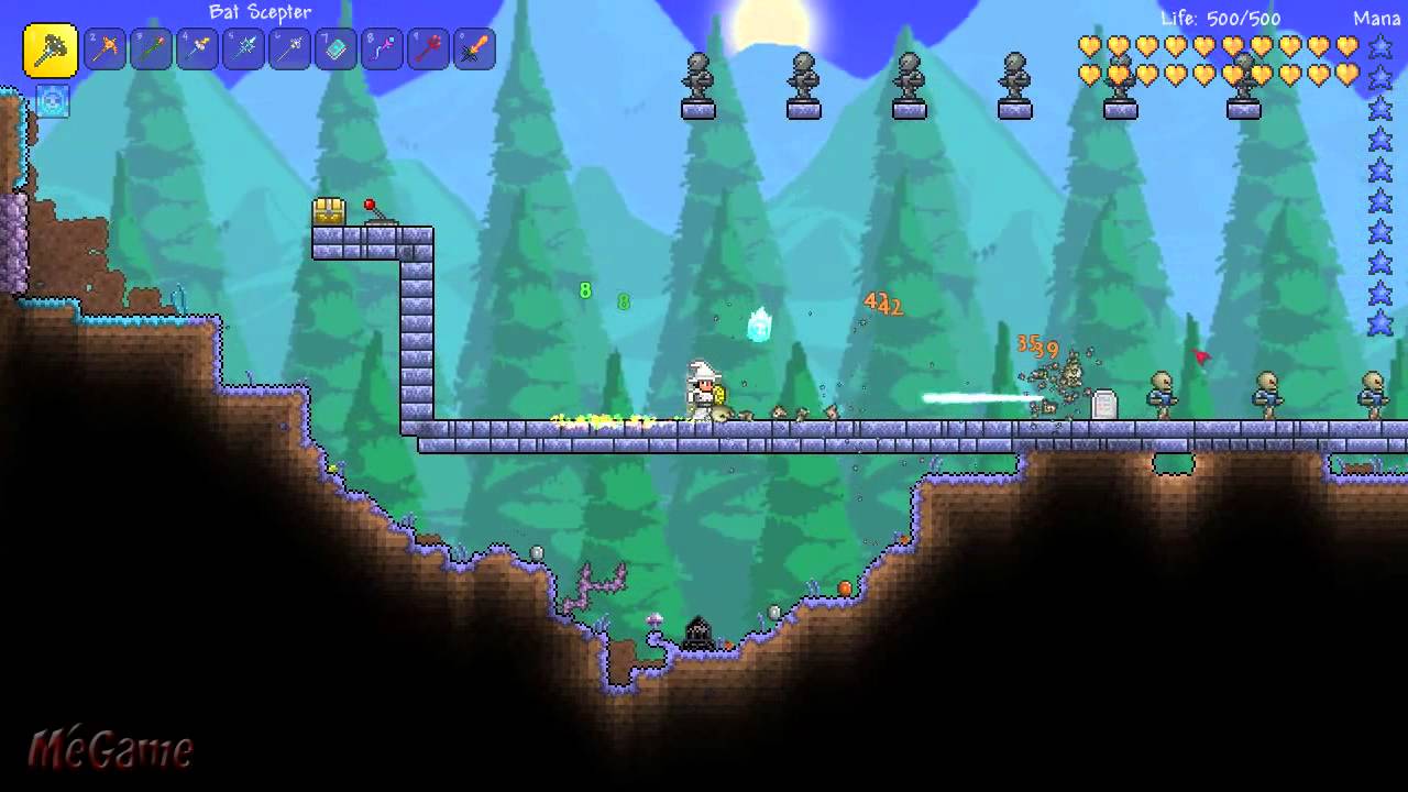 Terraria Weapon Guide: Bat Scepter - YouTube
