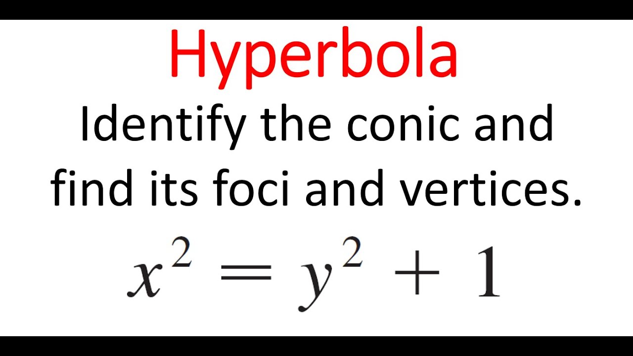 Identify The Conic Section & Find Its Vertices & Foci - YouTube