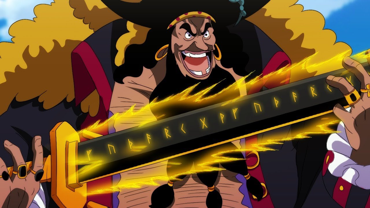 Blackbeard Reveals the Legendary Saber of Rocks D. Xebec in One Piece - YouTube