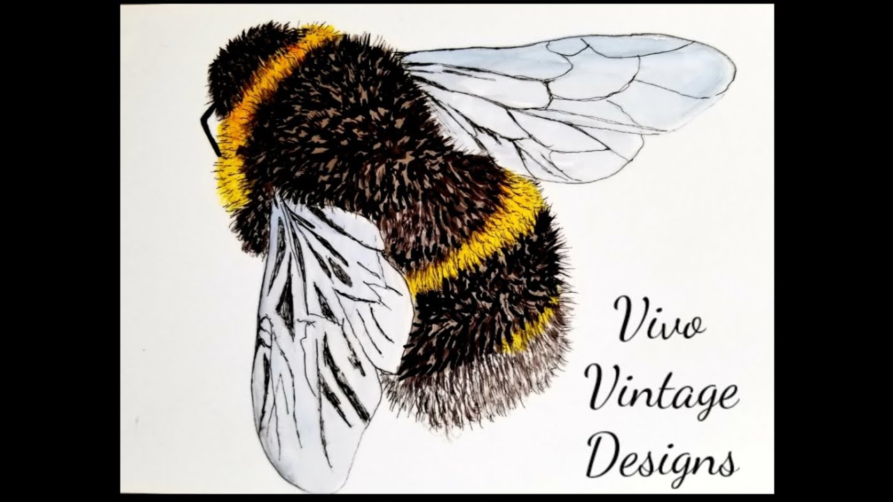 #164 Alcohol ink bumblebee - YouTube