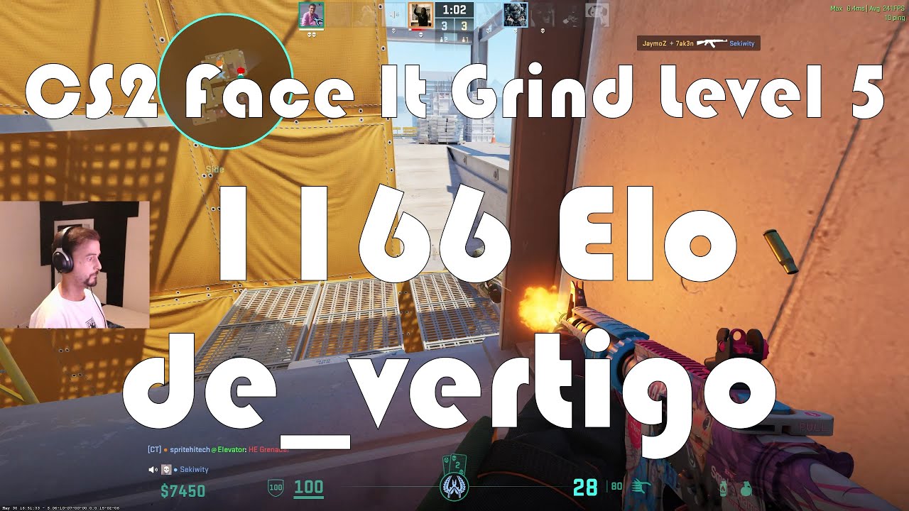 CS2 Face-It Grind - Face-It Level 5 - 1166 Elo - de_vertigo - YouTube