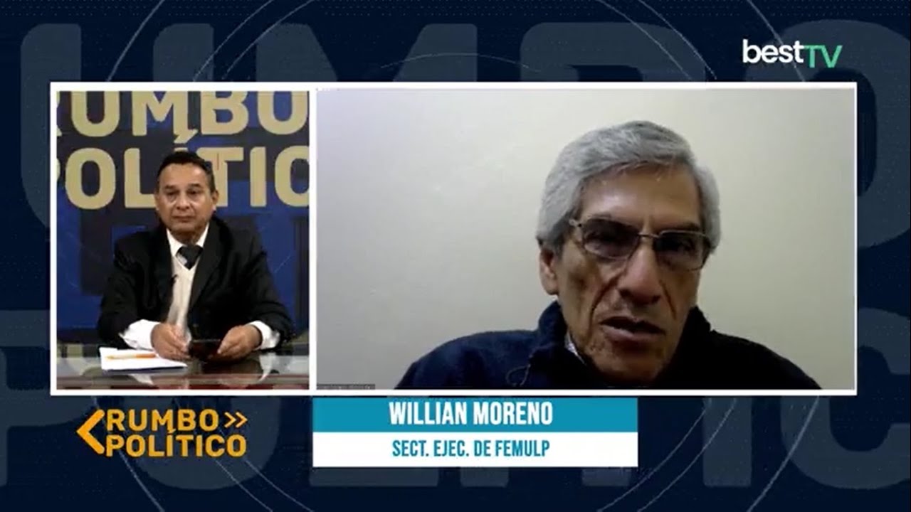 William Moreno Secretario Ejecutivo de la FEMULP habla en el programa ...