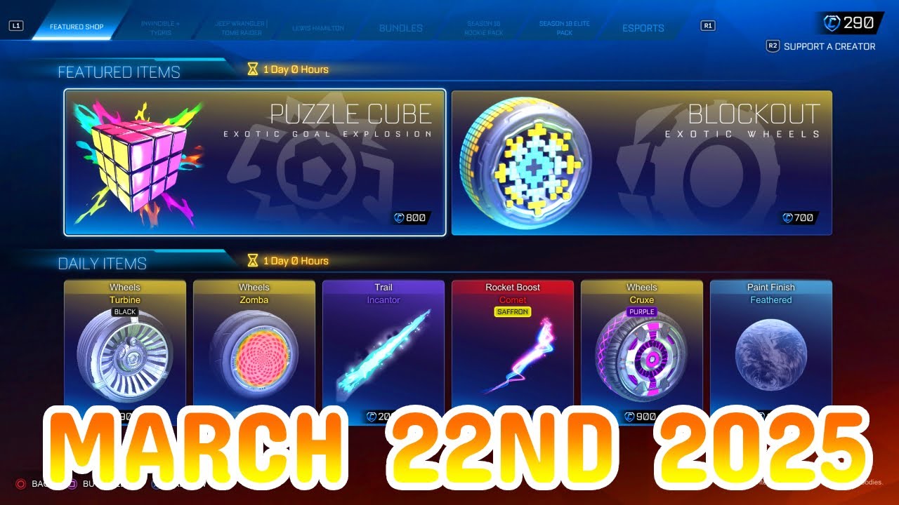 Rocket League ITEM SHOP Daily #171 (22nd March 2025) - YouTube