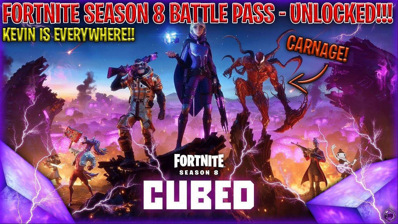 New *SEASON 8* BATTLE PASS in Fortnite! (CARNAGE + TONS MORE) Season 8 ...