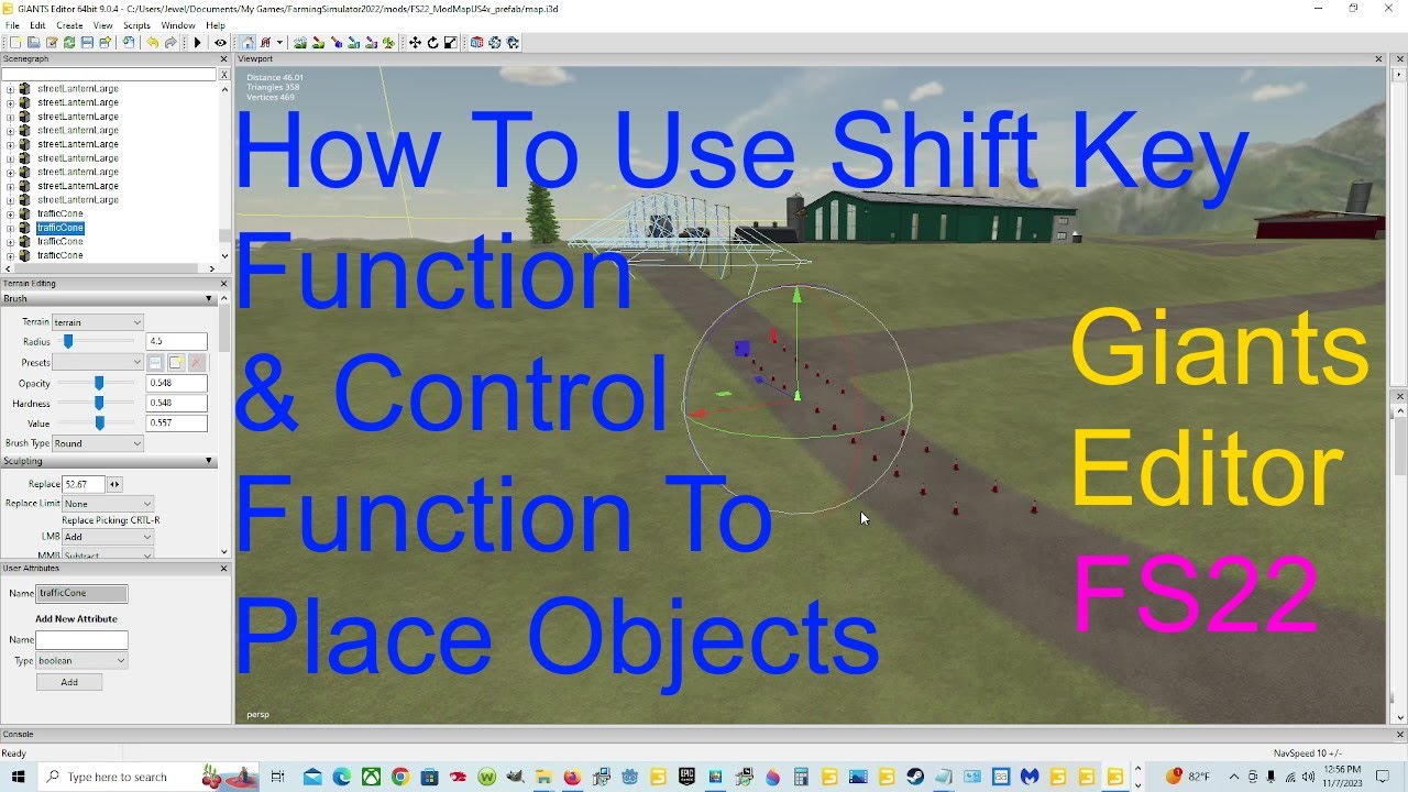 Giants Editor Tutorial How To Place Objects Using Shift Key Function 4950