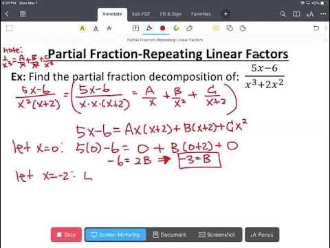 86.Partial Fractions-Repeating Linear Factors - YouTube