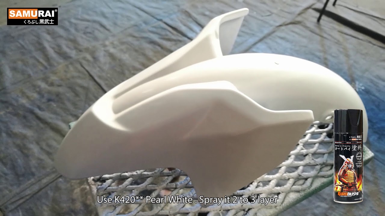 Pearl White Motorcycle Paint - SAMURAI PAINT INDIA - YouTube