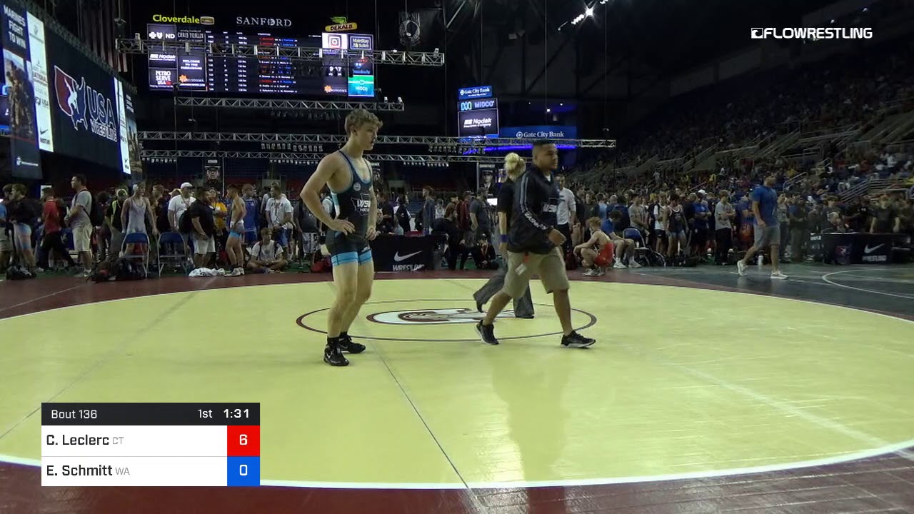 138 Lbs Rnd Of 128 Cayleb Leclerc Connecticut Vs Elijah Schmitt ...