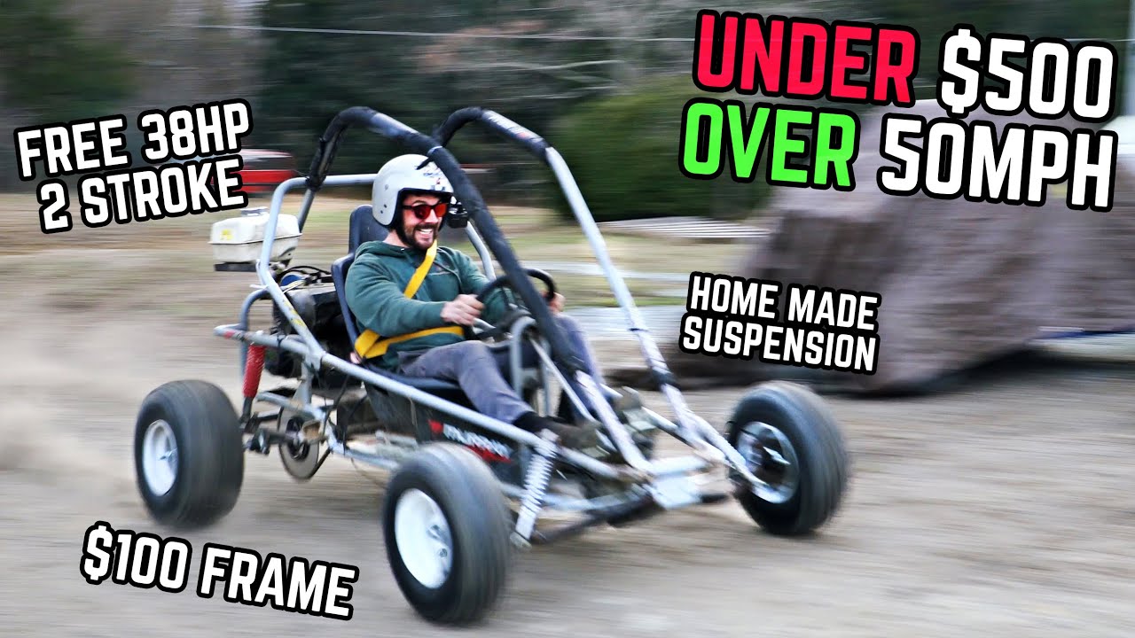 2 Stroke 440cc Budget Cross Kart First Send + Top Speed Run! - YouTube