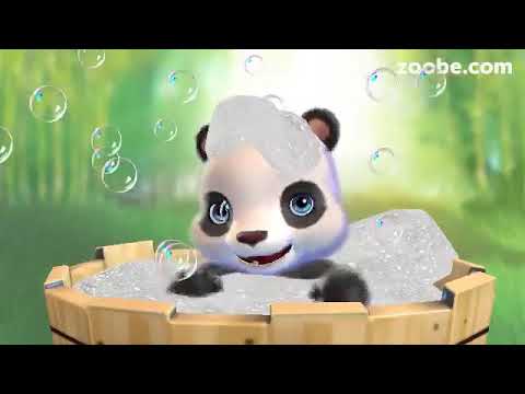 Şirin panda banyoda