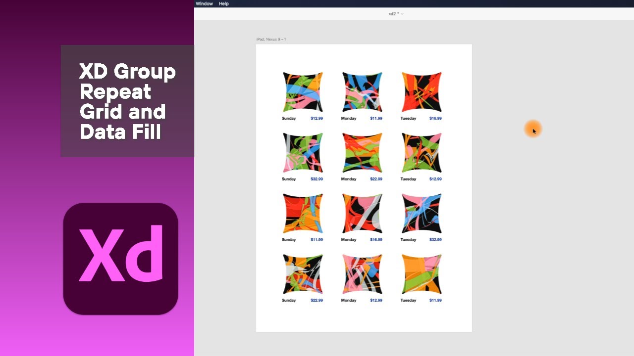 XD Group Repeat Grid And Text Data Fill YouTube XD Group Repeat Grid And Text Data Fill YouTube