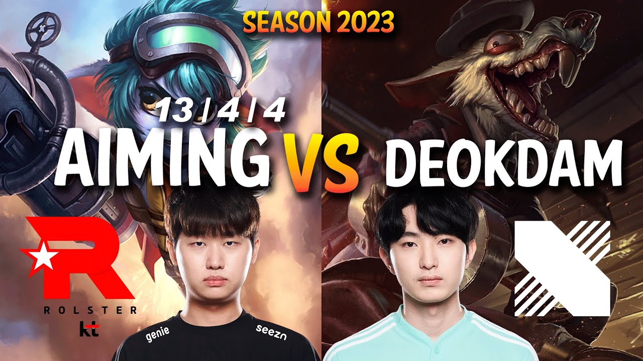 KT Aiming vs DRX Deokdam - Aiming TRISTANA vs TWITCH ADC - KR Ranked ...