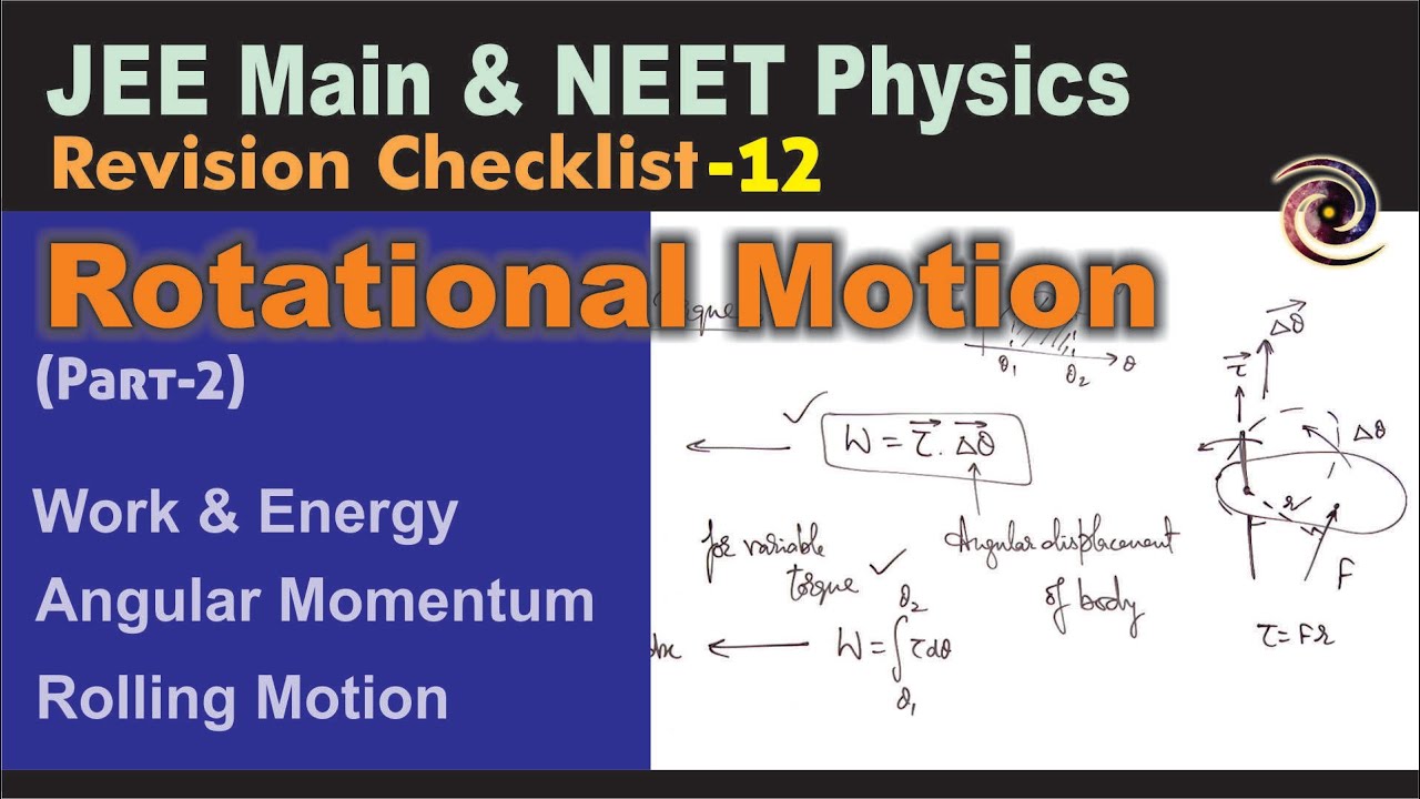 Rotational Motion Part 2 Revision Checklist 12 For JEE Main NEET rotational-motion-part-2-revision-checklist-12-for-jee-main-neet