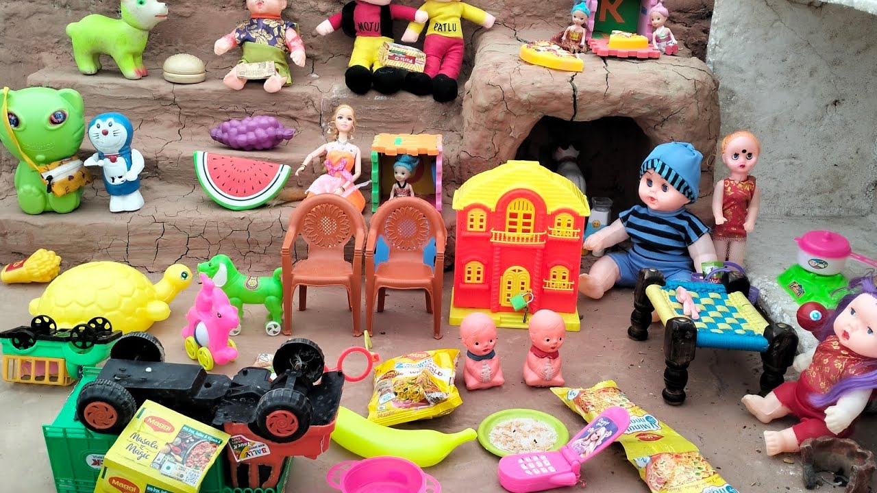 Gappu sappu ki kahani | Barbie doll all day Routine in Indian Village ...