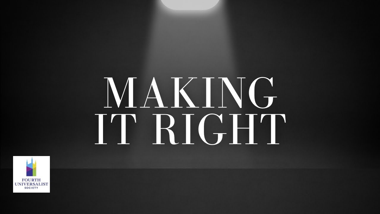 Making it Right: Sunday Reflection - YouTube