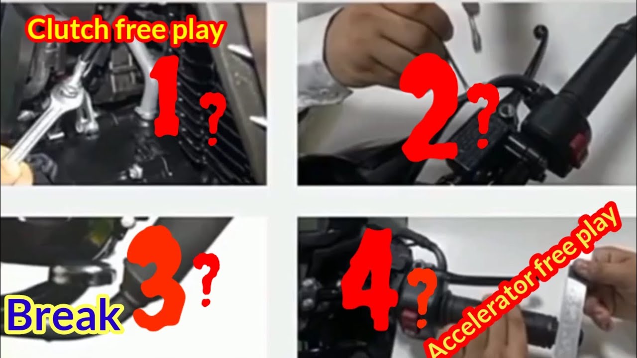how to check & Adjust Clutch, Break,Accelerator Free-play sp-125bs6 or ...