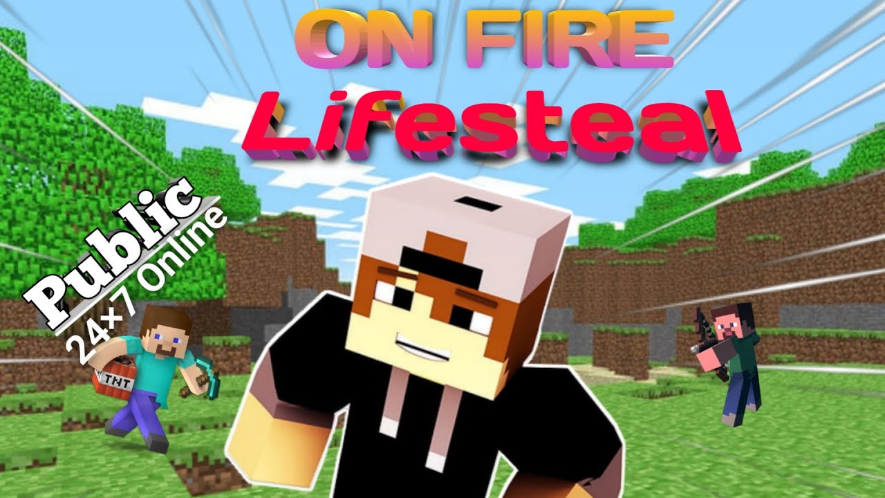 MINECRAFT ON FIRE SMP LIVE 2023 ! JOIN MY ON FIRE LIFESTEALE PUBLIC SMP ...