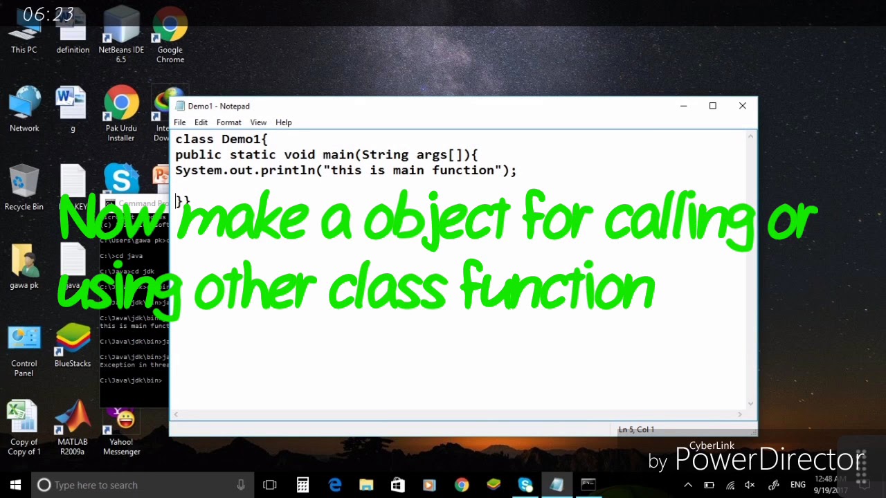Access modifier used in notepad java - YouTube
