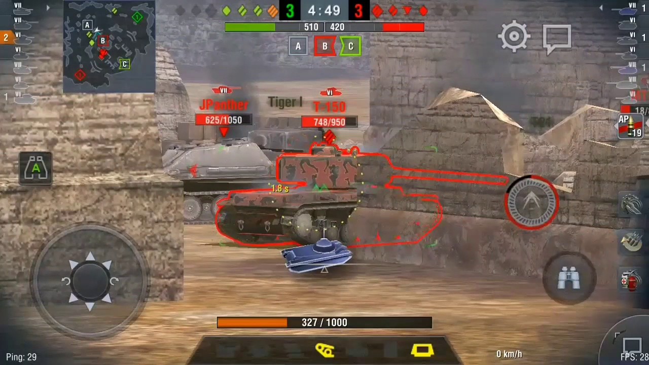 World of tanks blitz ARL 44 game play - YouTube