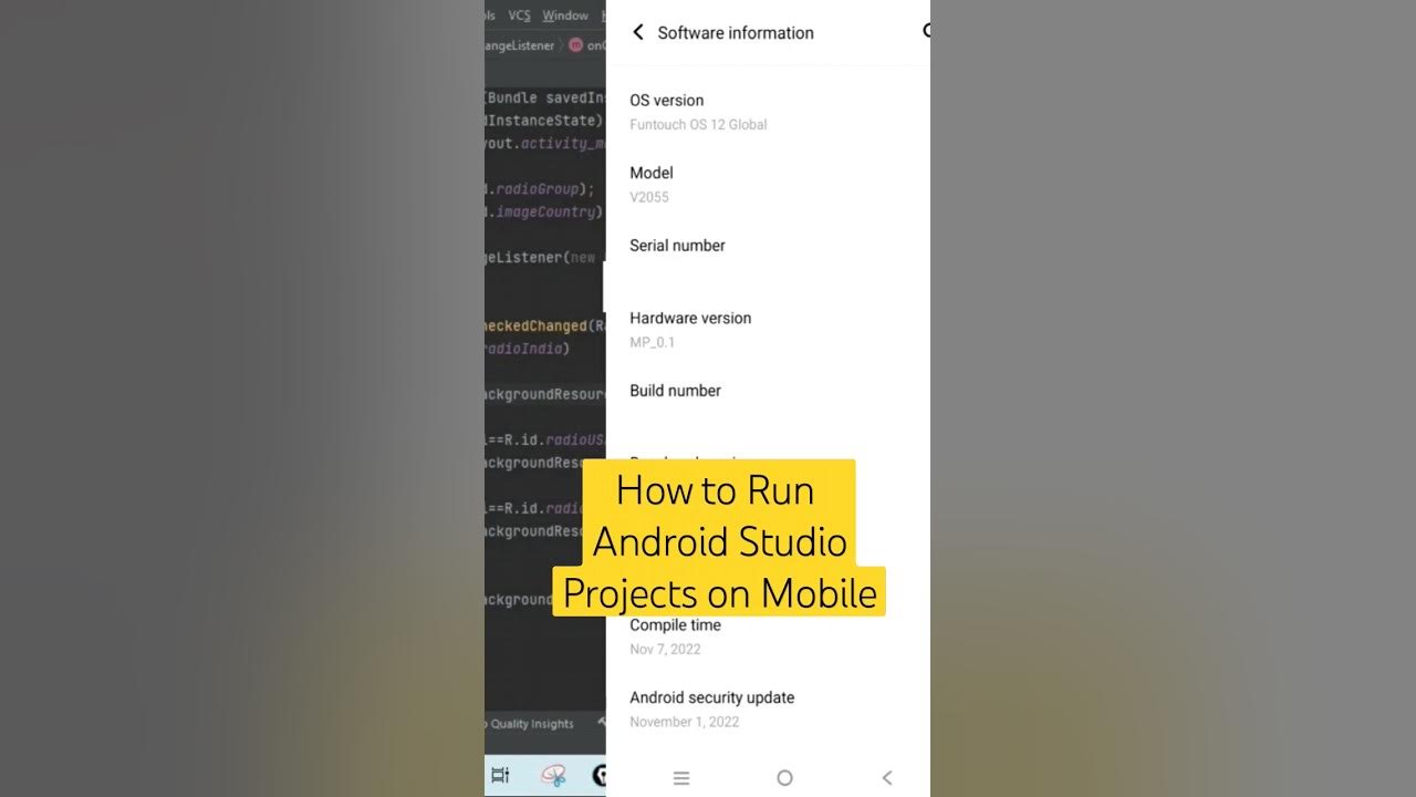 Run Android Studio Projects on Mobile #youtubeshorts #nosql #database #viral #coding #shortsfeed ...